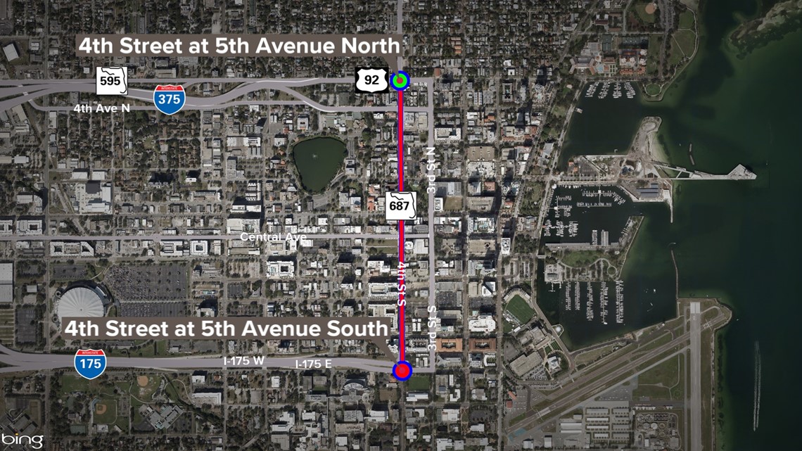 Construction on 4th Street in downtown St. Petersburg planned | wtsp.com