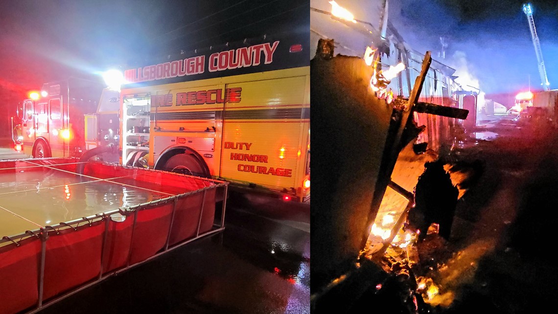 Firefighters work to get Plant City fish farm blaze under control ...