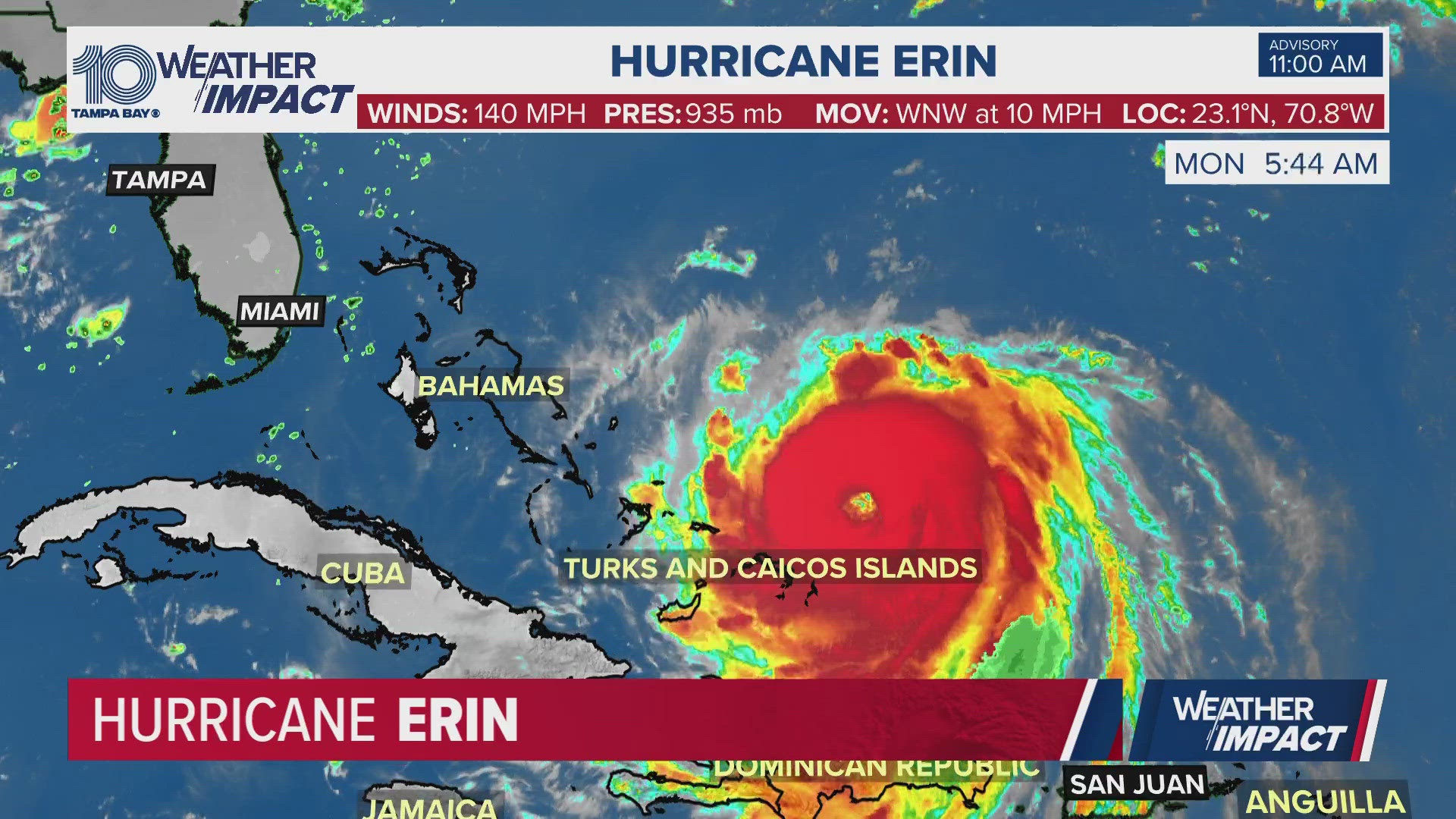 Tracking Hurricane Erin at Category 4 strength | wtsp.com