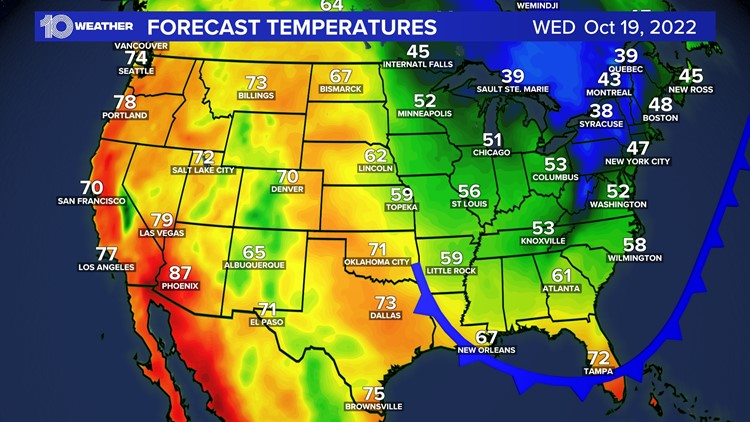 Florida cold front to bring in blast of cooler, drier air | wtsp.com