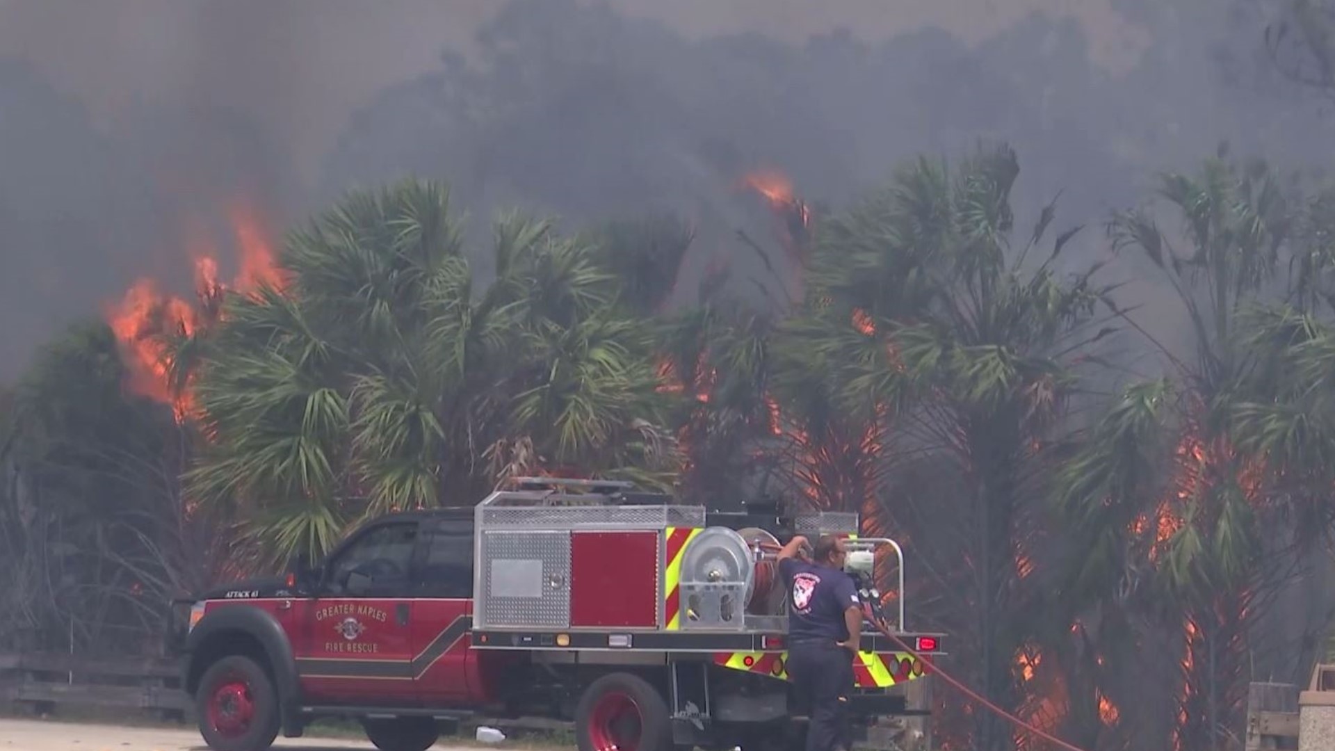 FHP warns drivers in Collier County of wildfire obscuring vision | wtsp.com