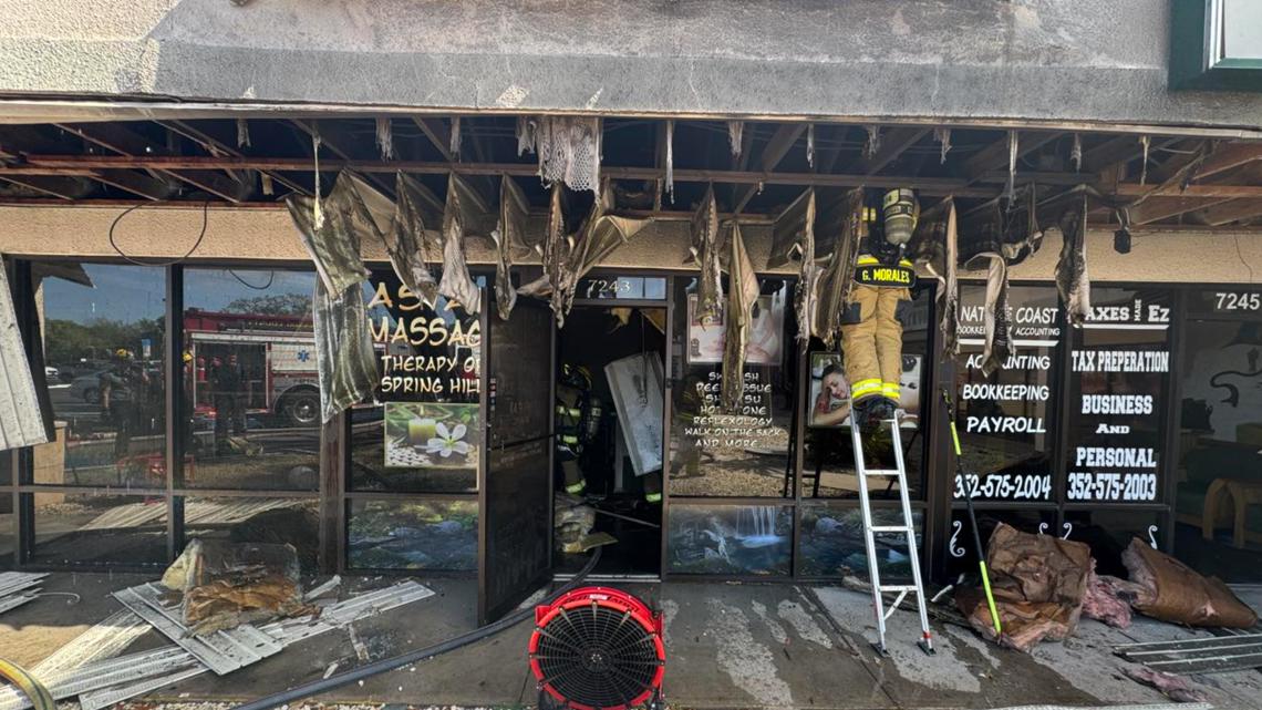 1 hospitalized after fire breaks out at massage spa in Spring Hill ...