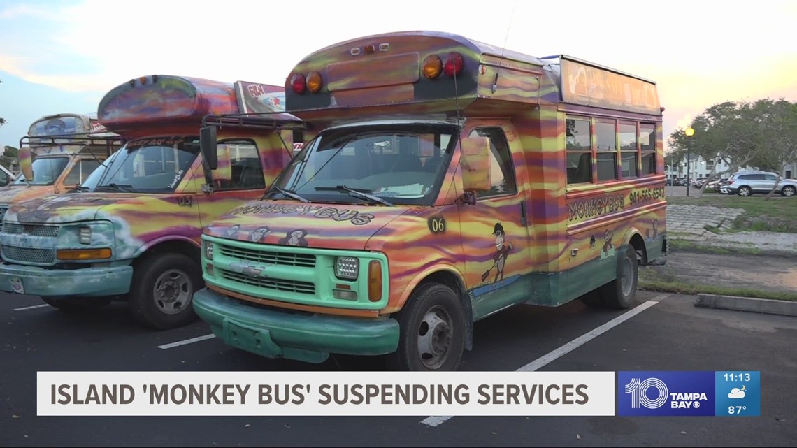 Service suspended for Anna Maria Island's "Monkey Bus" after insurance ...