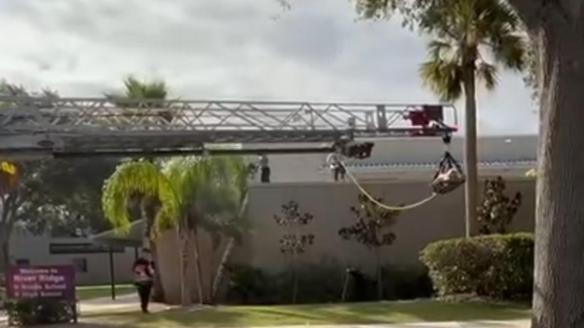 Roofer rescued after 20-foot fall at Pasco County school | wtsp.com