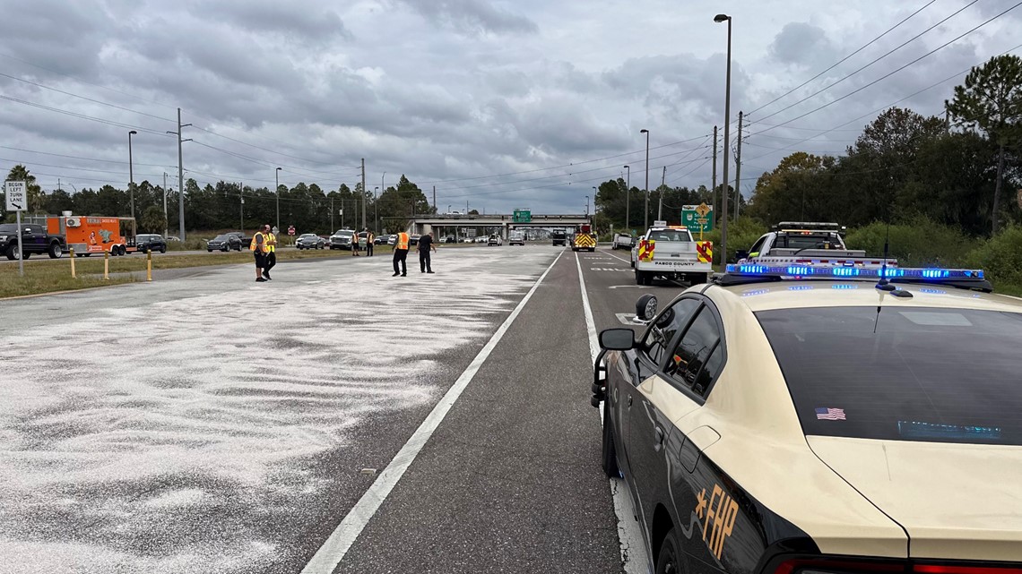 State Road 54 in Pasco County back open after oil spill | wtsp.com