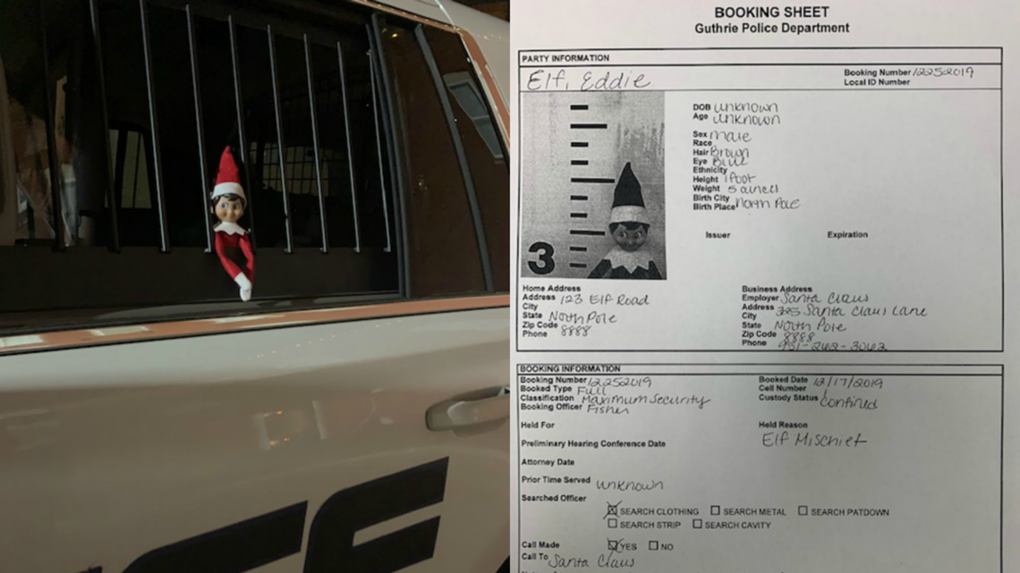 Elf on the Shelf arrested in Guthrie, Oklahoma by police | wtsp.com