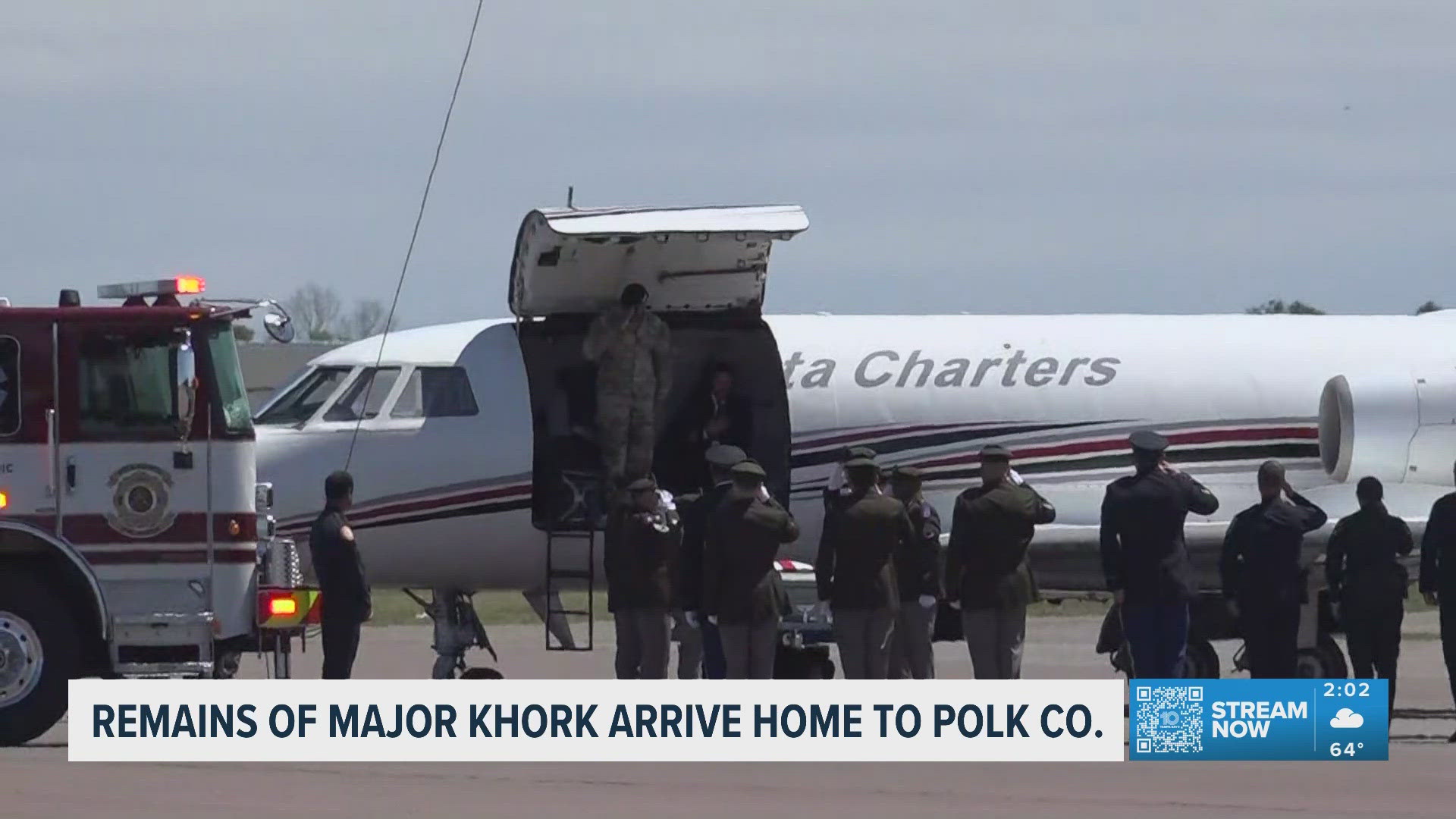 Maj. Cody Khork's remains return to Polk County after he was killed in ...