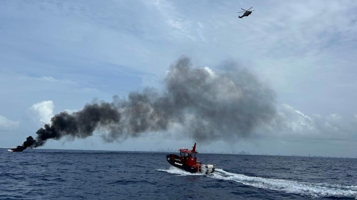 5 boaters rescued after US Coast Guard crews respond to fire off ...
