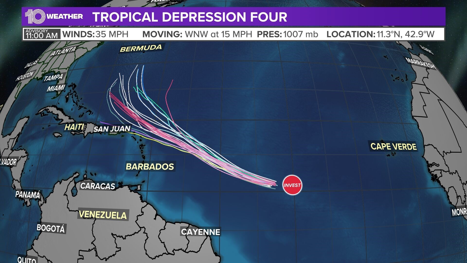 Tropical Depression Four forms over Central Atlantic | wtsp.com