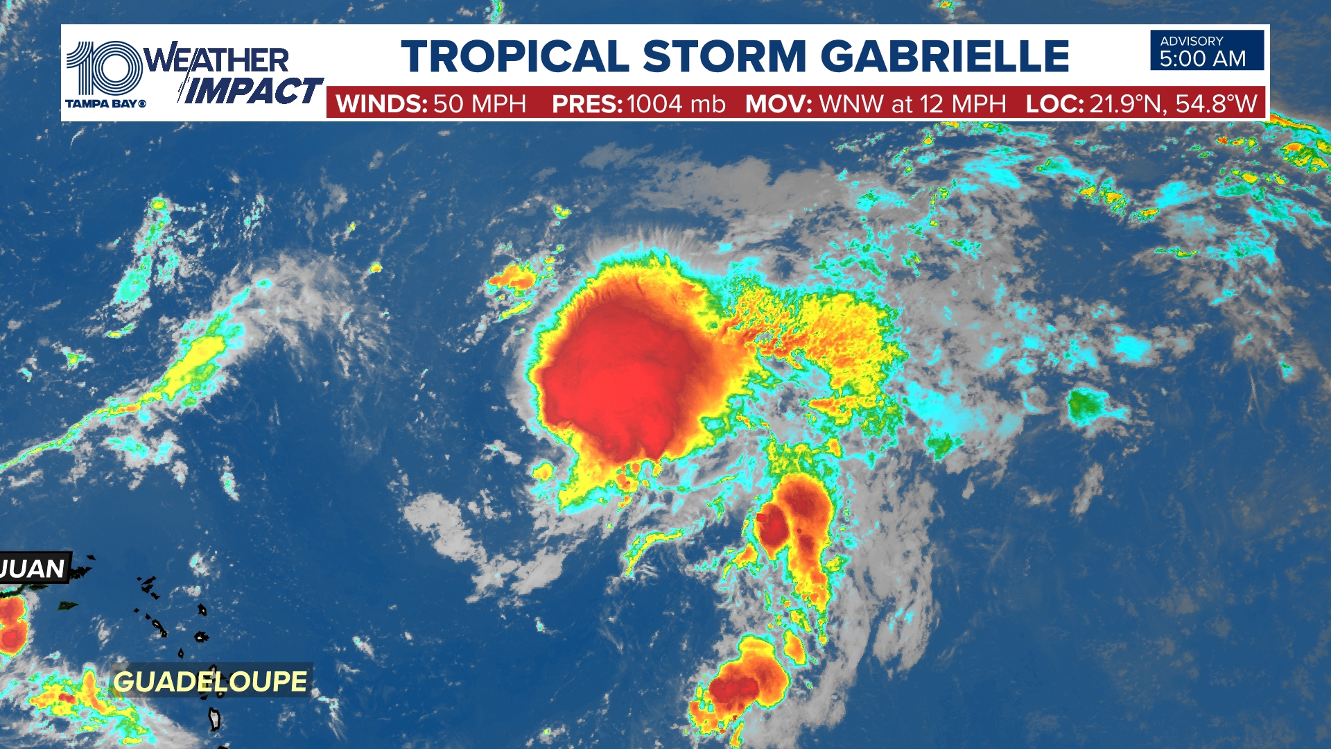NHC: Tropical Storm Gabrielle expected to restrengthen through this ...