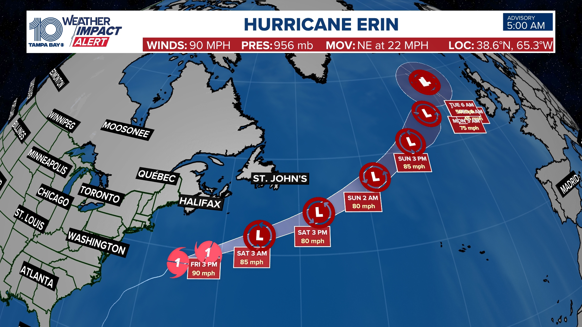Hurricane Erin: Track, spaghetti models, forecast | wtsp.com