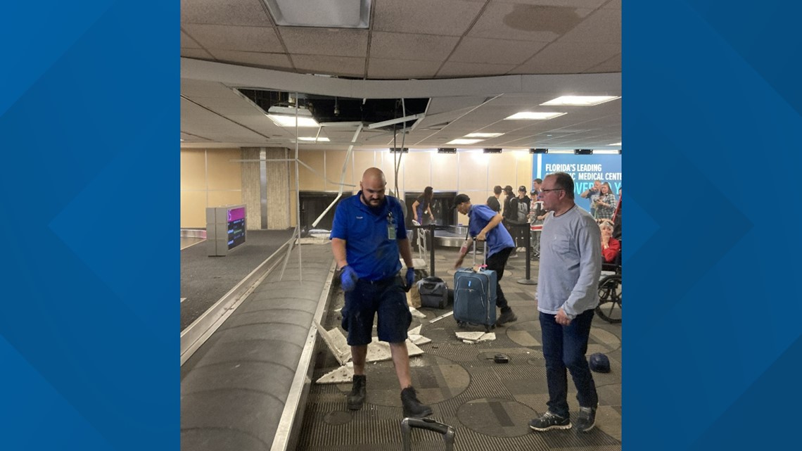 TPA employee falls from ceiling near baggage claim | wtsp.com