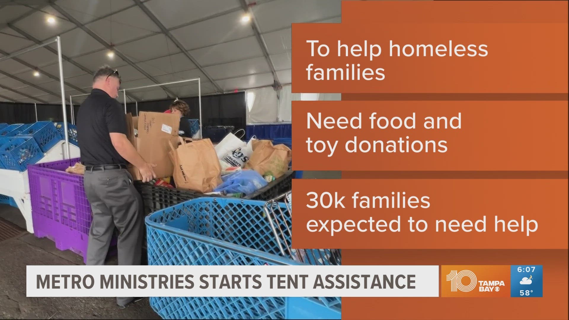 Metro Ministries opens its Holiday Tent to help Tampa Bay area families ...