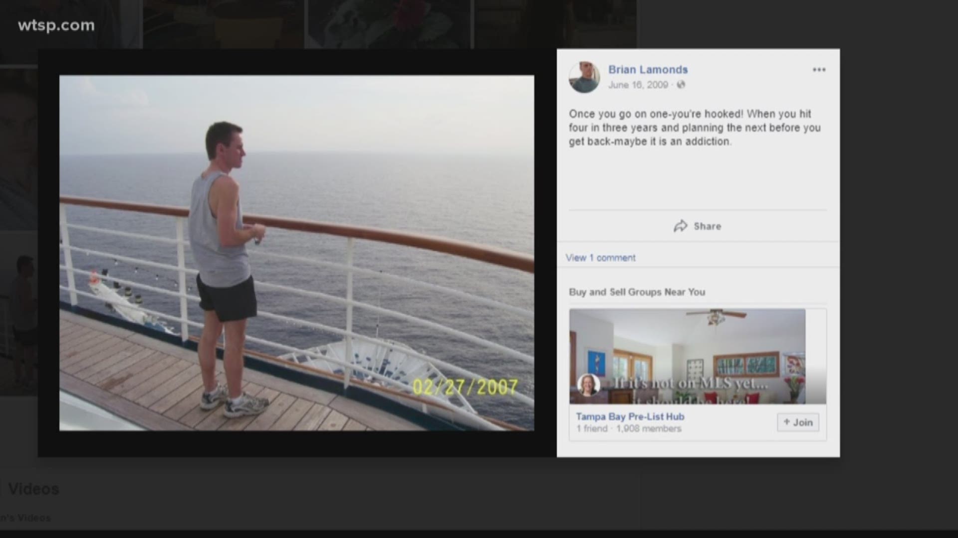 Man falls overboard from Tampa-based cruise ship | wtsp.com