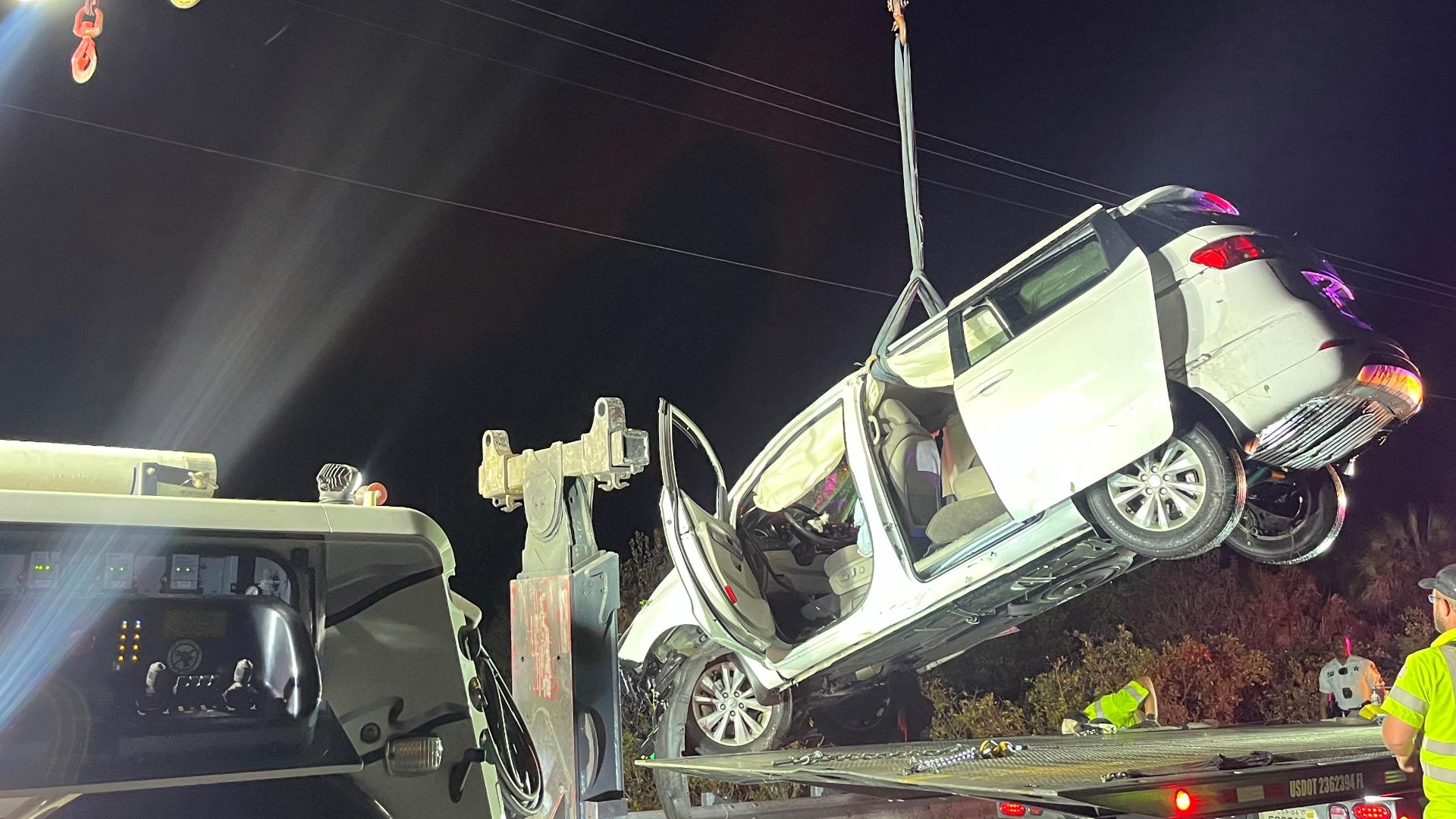 FHP searching for driver who crashed unregistered car in creek | wtsp.com