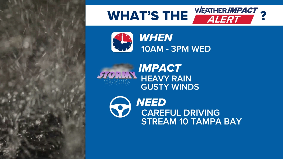 Strong line of storms expected to move through Wednesday | wtsp.com