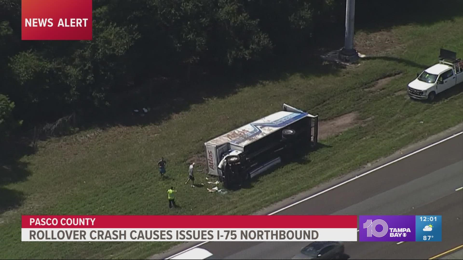 I-75 crash in Pasco County slows traffic; 1 person hurt | wtsp.com