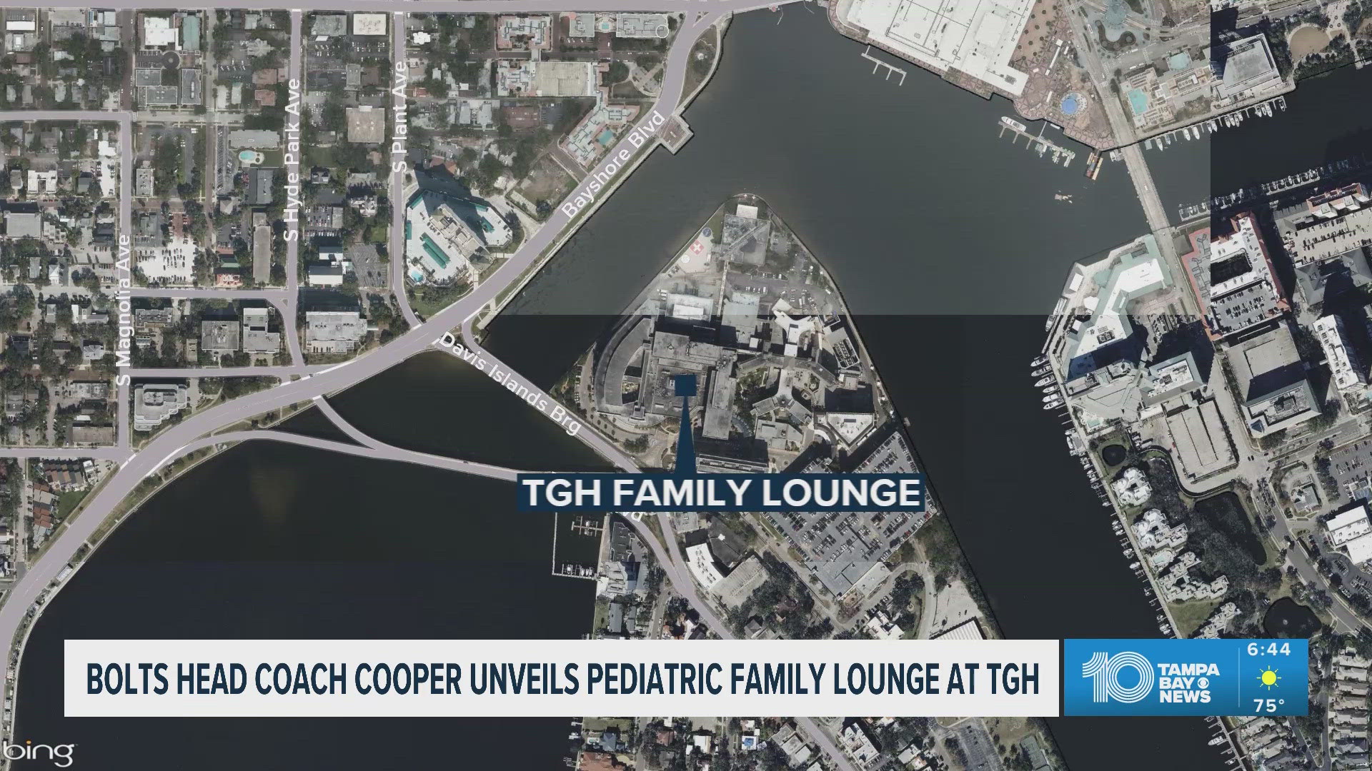 Tampa Bay Lightning Coach unveils Pediatric Family Lounge at Tampa ...