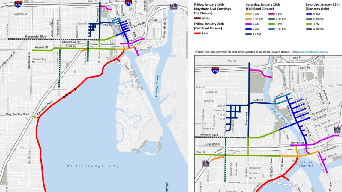 Gasparilla roads closed starting Friday night around parade route ...