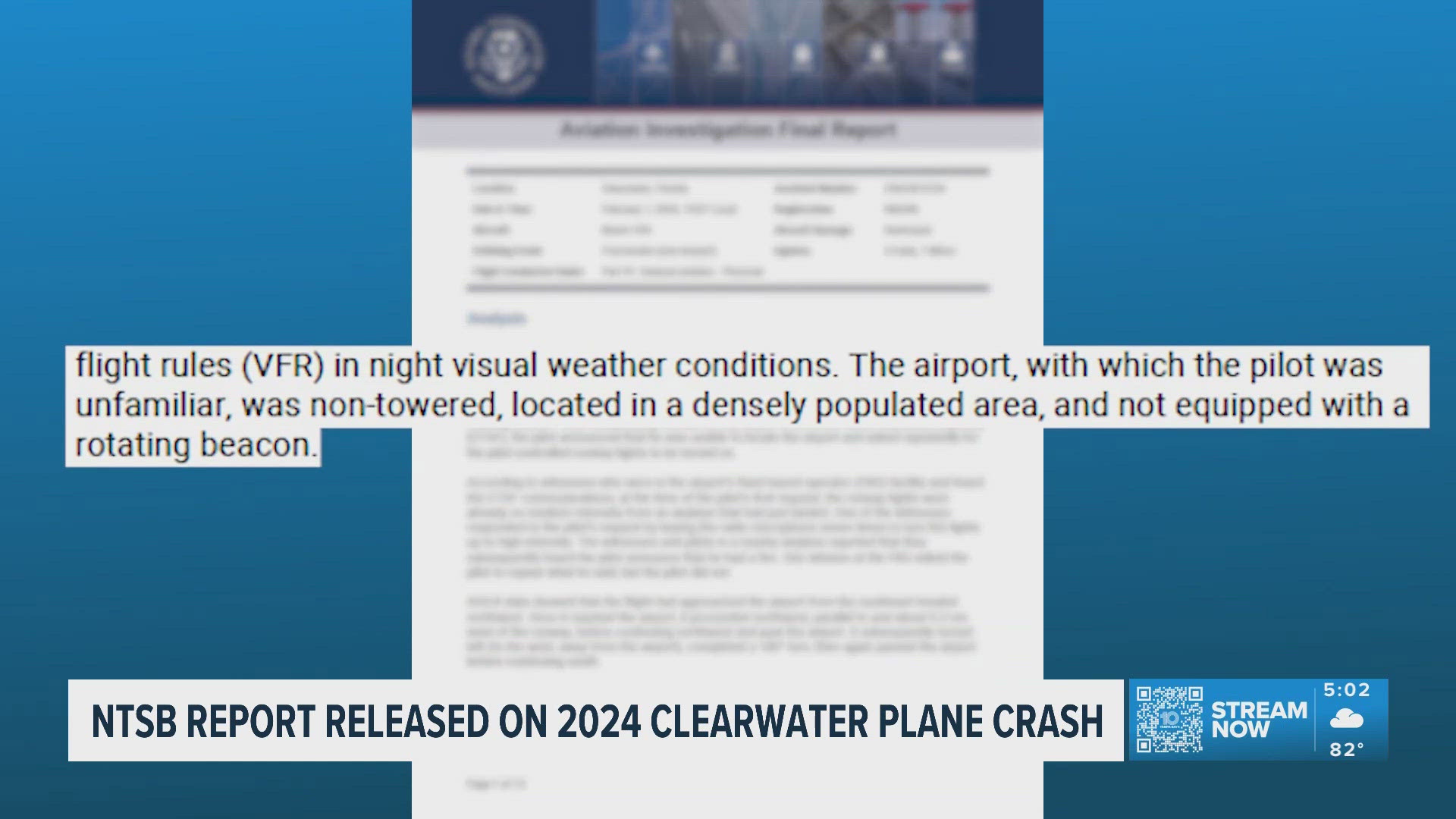 NTSB report released on 2024 Clearwater plane crash shines light on ...