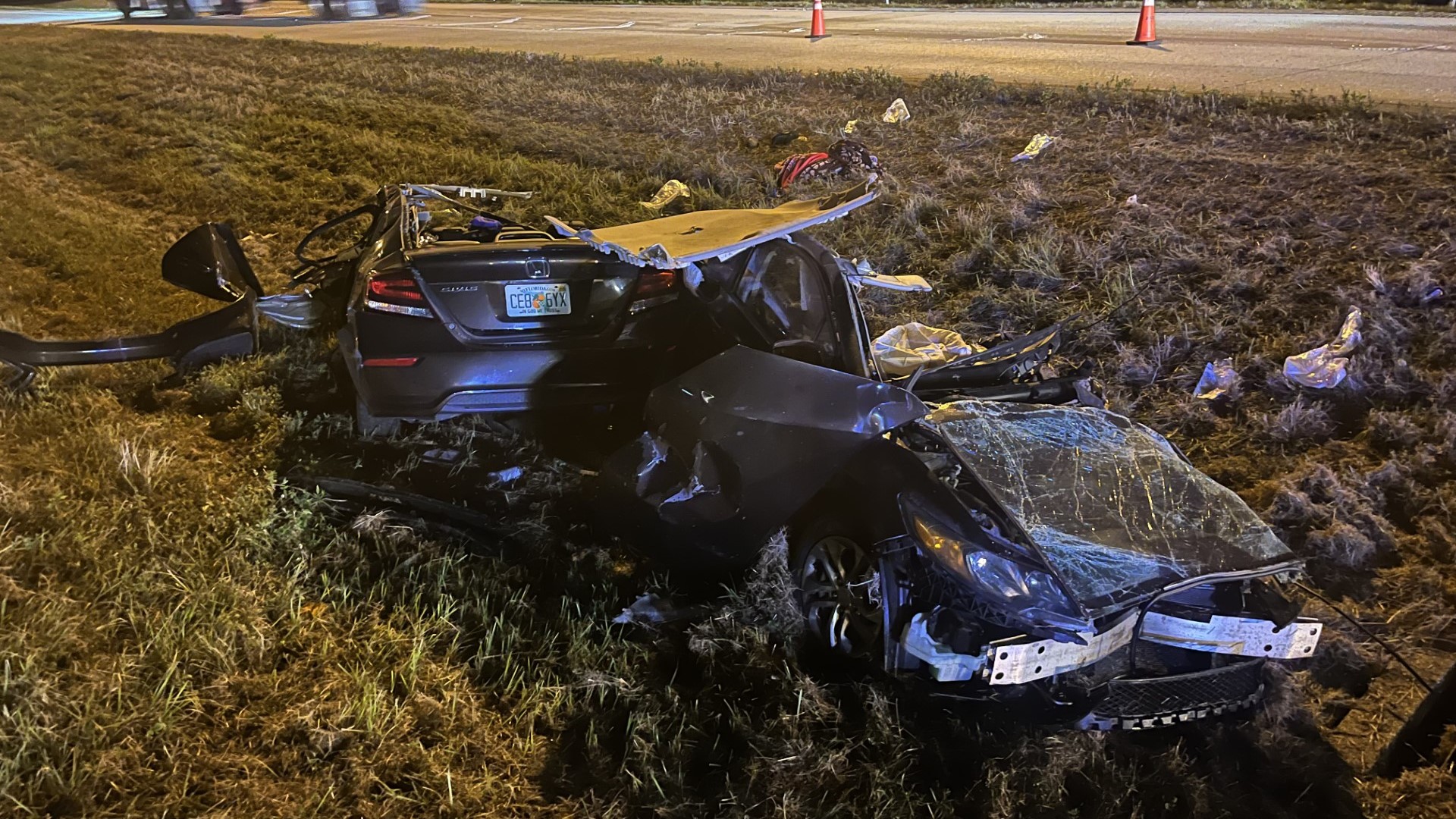 Man killed after car splits in 2 in high-speed I-75 crash | wtsp.com