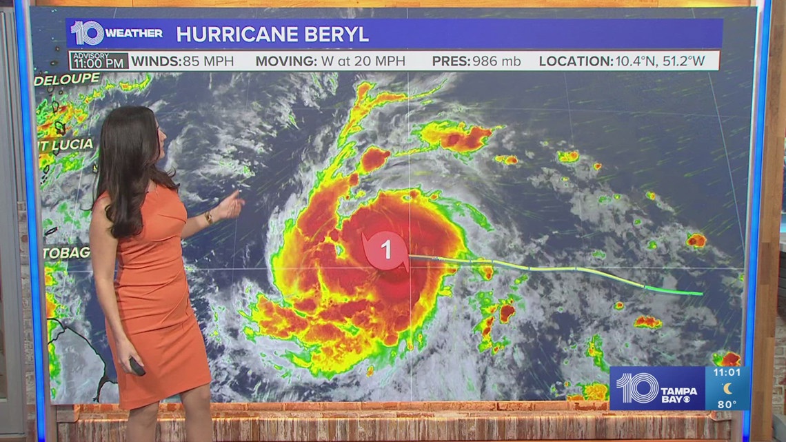 Tracking the Tropics: Hurricane Beryl continues to intensify | wtsp.com