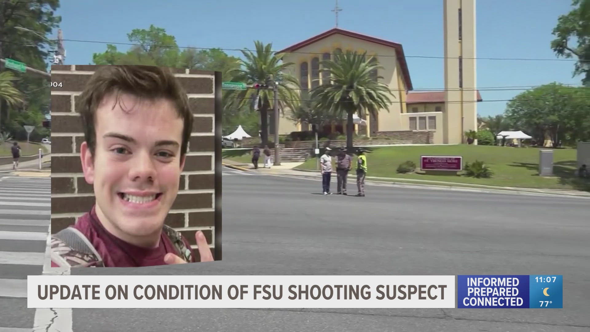FSU shooter Phoenix Ikner was shot once in the jaw, police say | wtsp.com