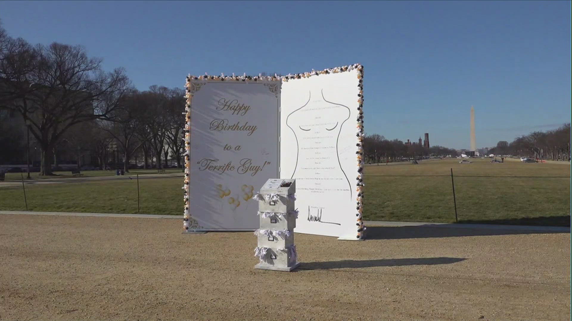 Massive birthday card replica from Trump to Epstein appears on the ...