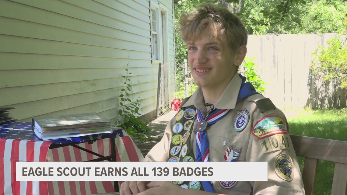 14-year-old Eagle Scout earns all 139 merit badges | wtsp.com